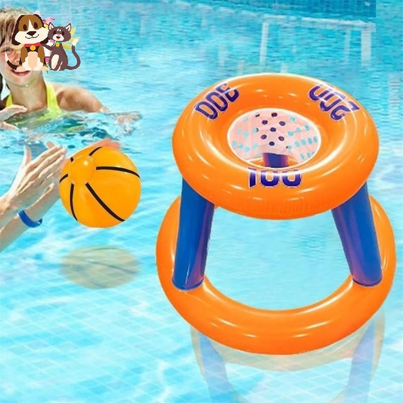 Floating Basketball Hoop, Inflatable Basketball Set, Pool Basketball ...