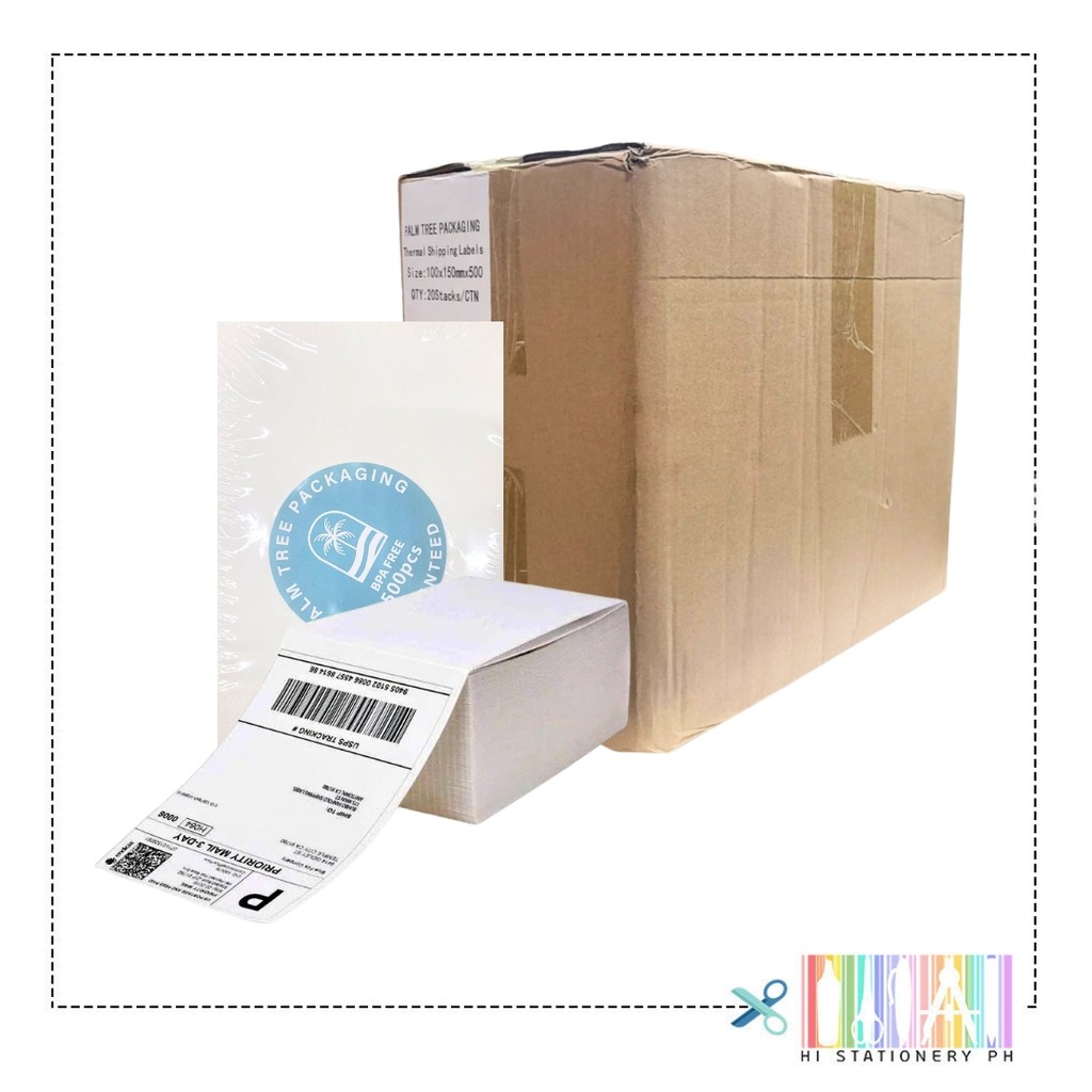 10/20 Waybill Sticker FOLD TRIPLE PROOF A6 500pcs 100x150mm Thermal ...