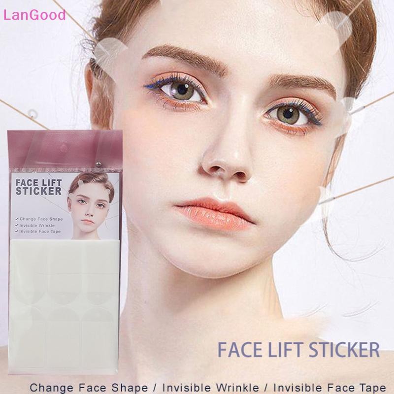 LanGood 12/18Pcs/Set Invisible Thin Face Stickers V-Shape Fast Lifting ...
