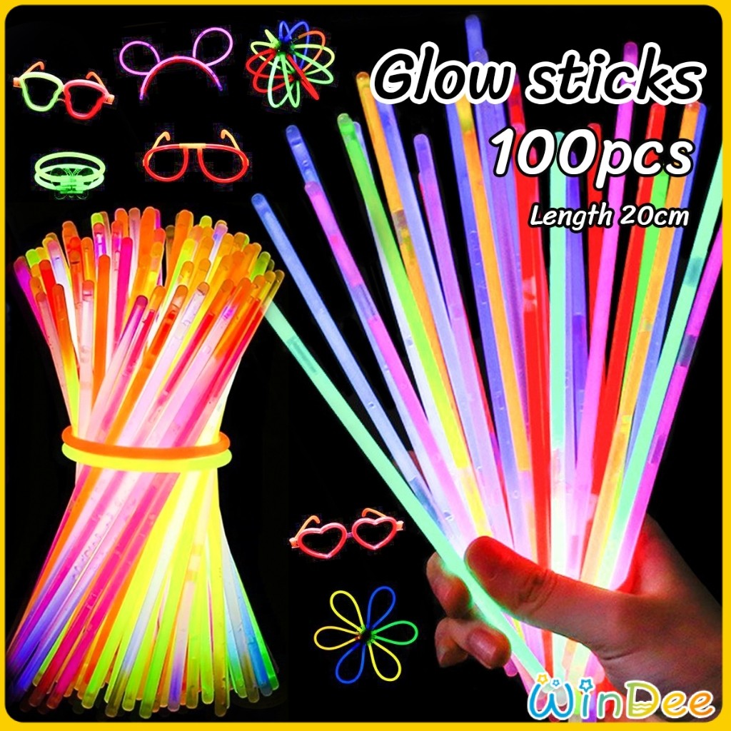 Glow Stick Bracelet 100pcs/50pcs Glow in The Dark Fun Light Party ...
