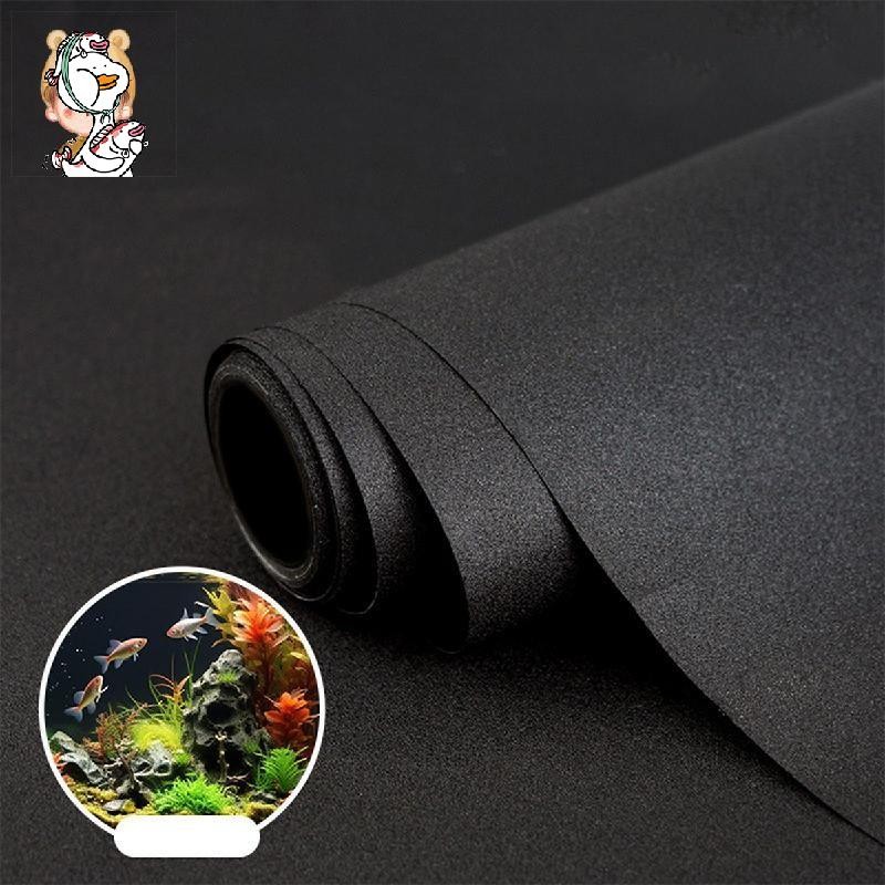 Black Aquarium Background Wallpaper PVC Fish Tank Static Cling Sticker ...