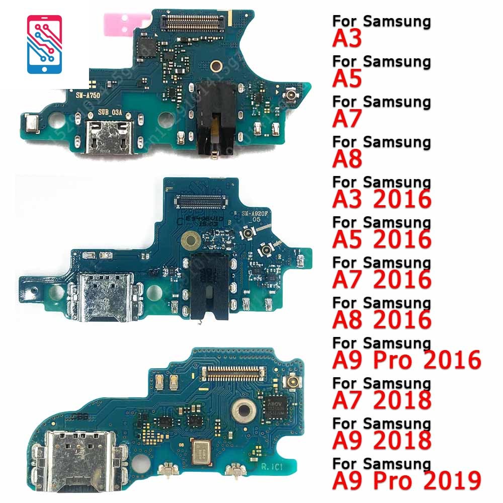 For Samsung Galaxy A9 Pro A3 A5 2016 A7 2018 A8 2019 Charge Board Charging Port Usb Connector ...