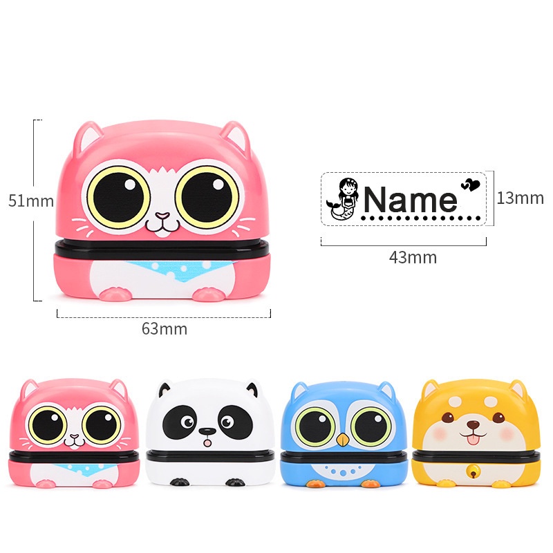Customized Name Stamp Chop Ink Waterproof Personal Student Child Baby ...