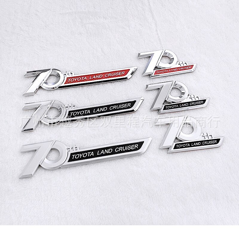 For TOYOTA LAND CRUISER 70th ANNIVERSARY emblem Fender side logo Rear ...