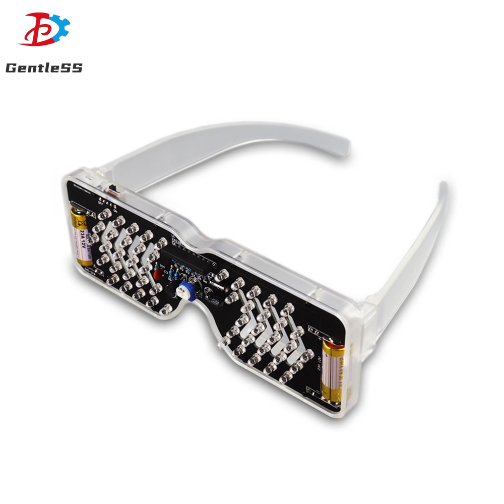 Light Up Glasses Soldering Practice Kit Sound Activated LED Eyeglasses ...