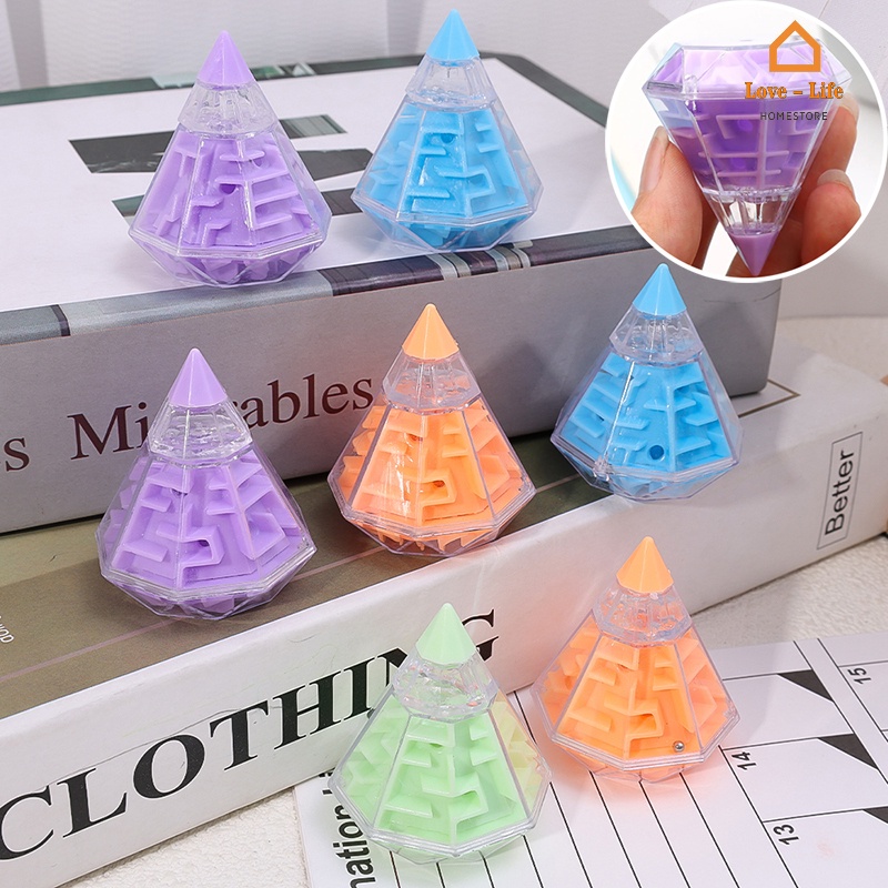 1 Piece Random Colour Fun Diamond Shape Pinball Maze Early Education ...