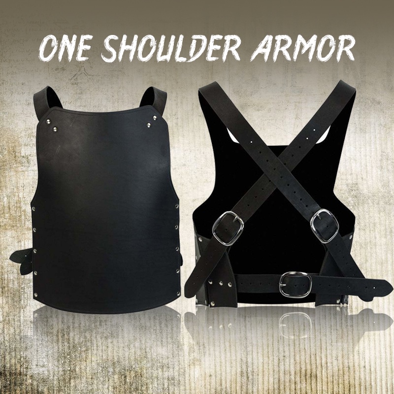 Medieval Steampunk Vest Rivet Faux Leather Body Guard Warrior Knight ...