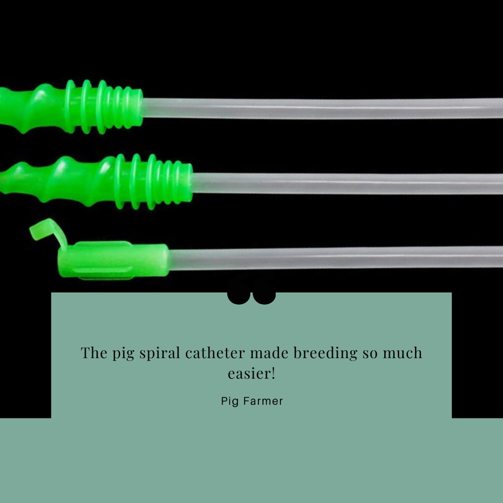 10 pcs Premium Spiral Tip Silicone Pig AI Catheter for pig artificial ...