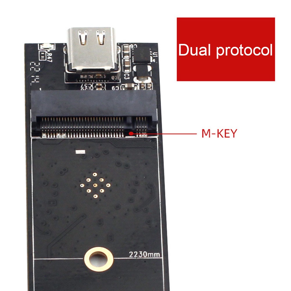 M.2 To USB 3.1 Type C Converter Adapter SATA/NVME for 2230 2240 2260 ...