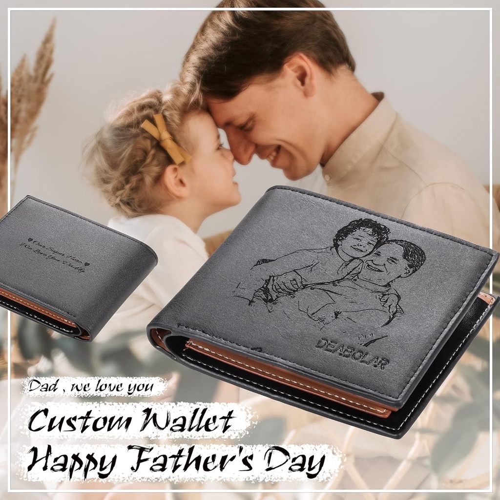 Wallet With PiCture PoCket Men Personalized Photo Wallet For Man ...