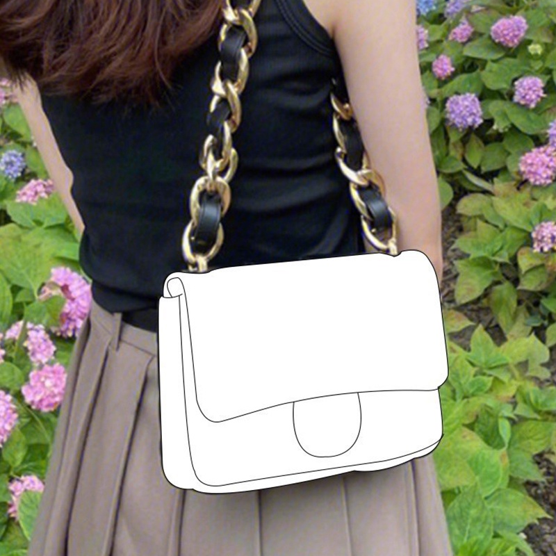 EverToner Bag Chain For Women's C-22 Bag Thick Chain Mini Underarm Bag ...