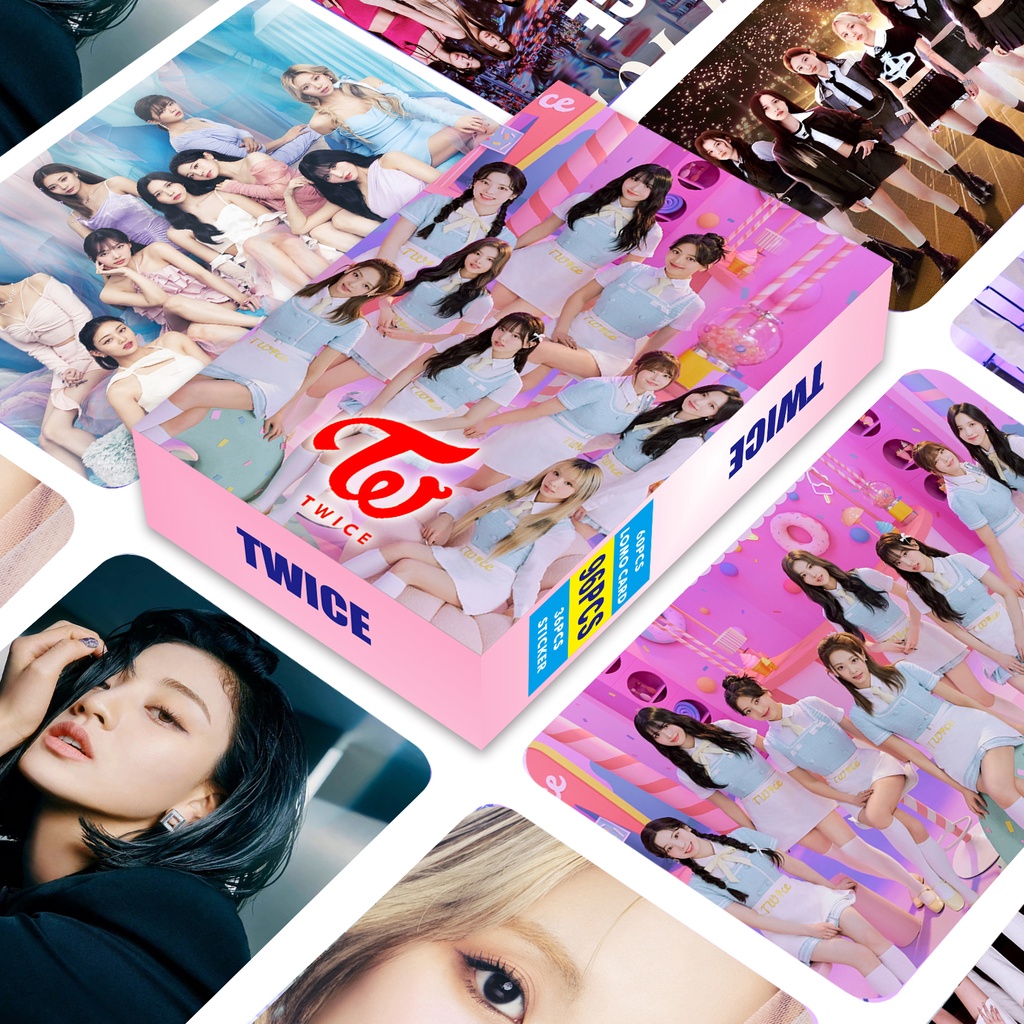 92-96pcs/box TWICE Stickers Photocards Lomo Cards Double Sided Nayeon Jeongyeon Momo Sana Jihyo ...