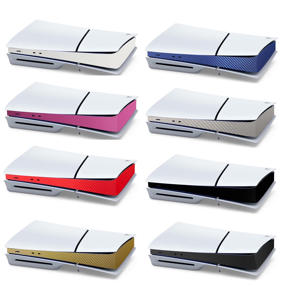 Sticker For Sony PS5 Slim Console Carbon Fiber Skin Cover，Protective ...