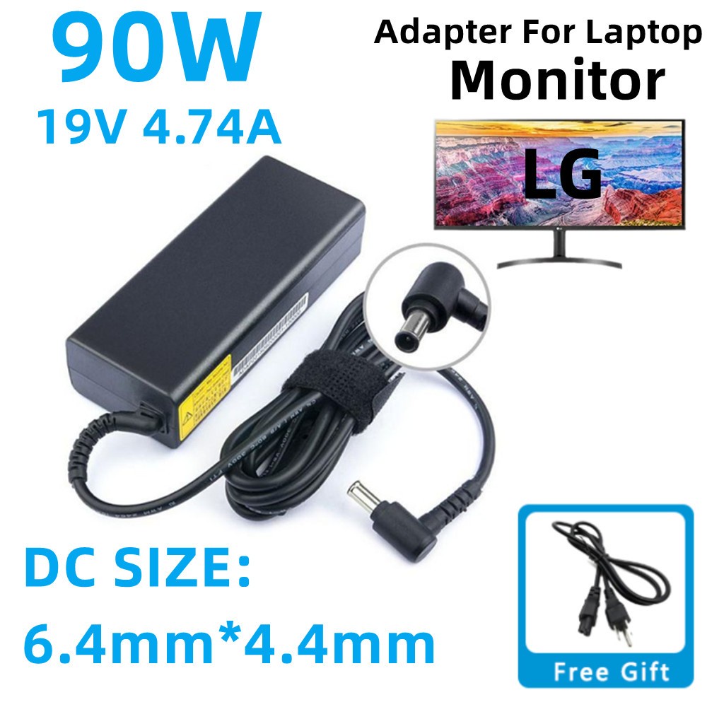 19v Charger For LG monitor LCD LED CCTV TV Adapter Charger With Power ...