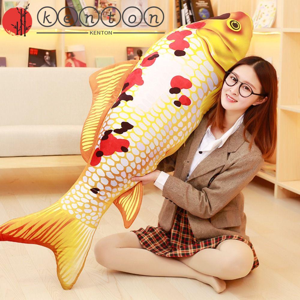 KENTON Simulation Carp Plush Toy, Cartoon Fish Goldfish Cartoon Fish ...