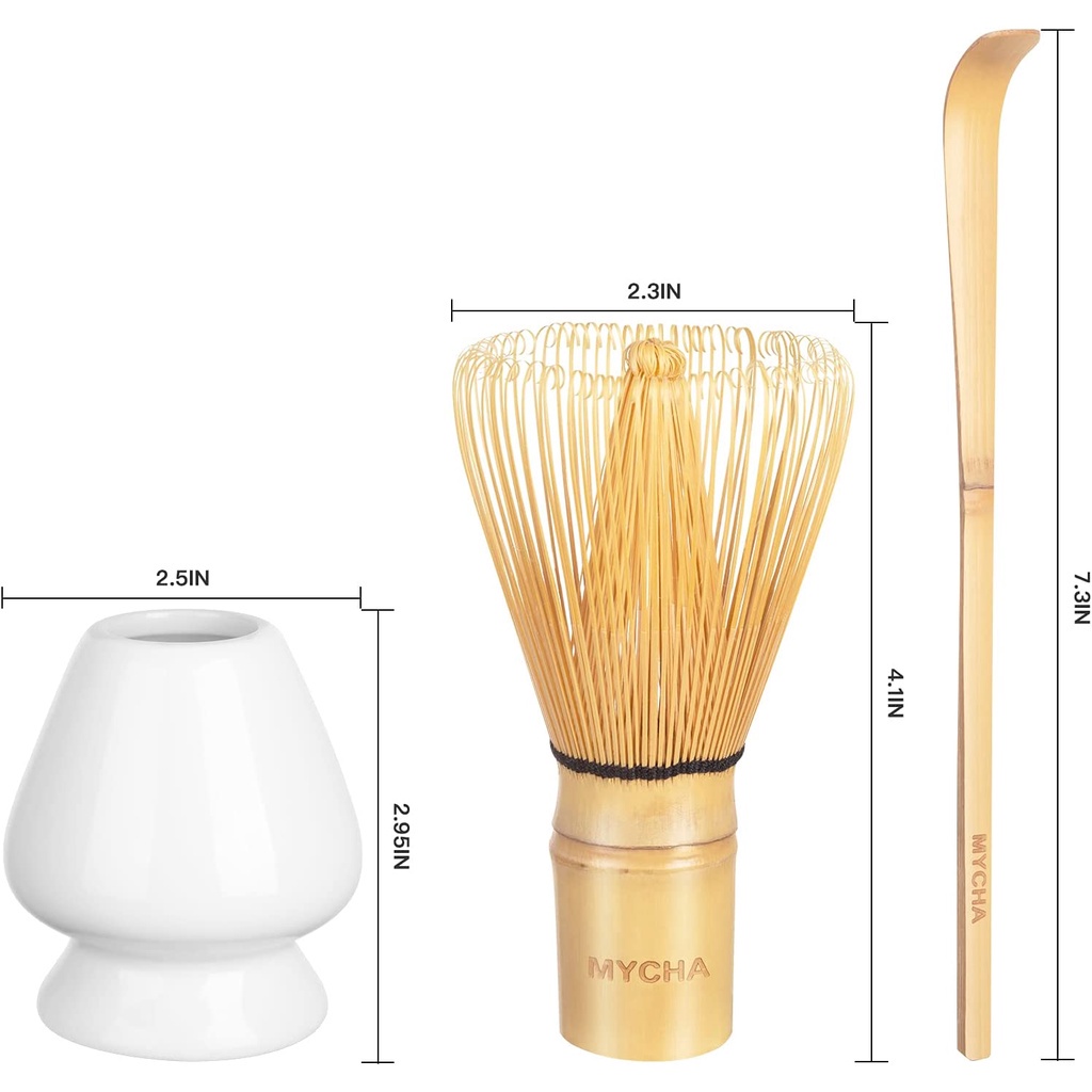 3Pcs/Set Traditional Matcha Giftset Bamboo Matcha Whisk Scoop Ceremic ...