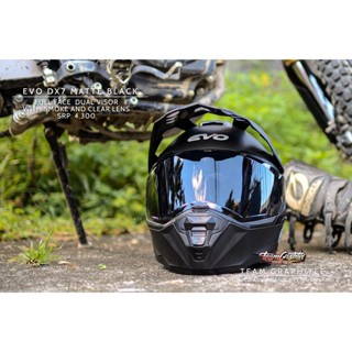 EVO HELMET DX7 MONO MATTE BLACK (SMOKE LENS) w/ free clear lens ...