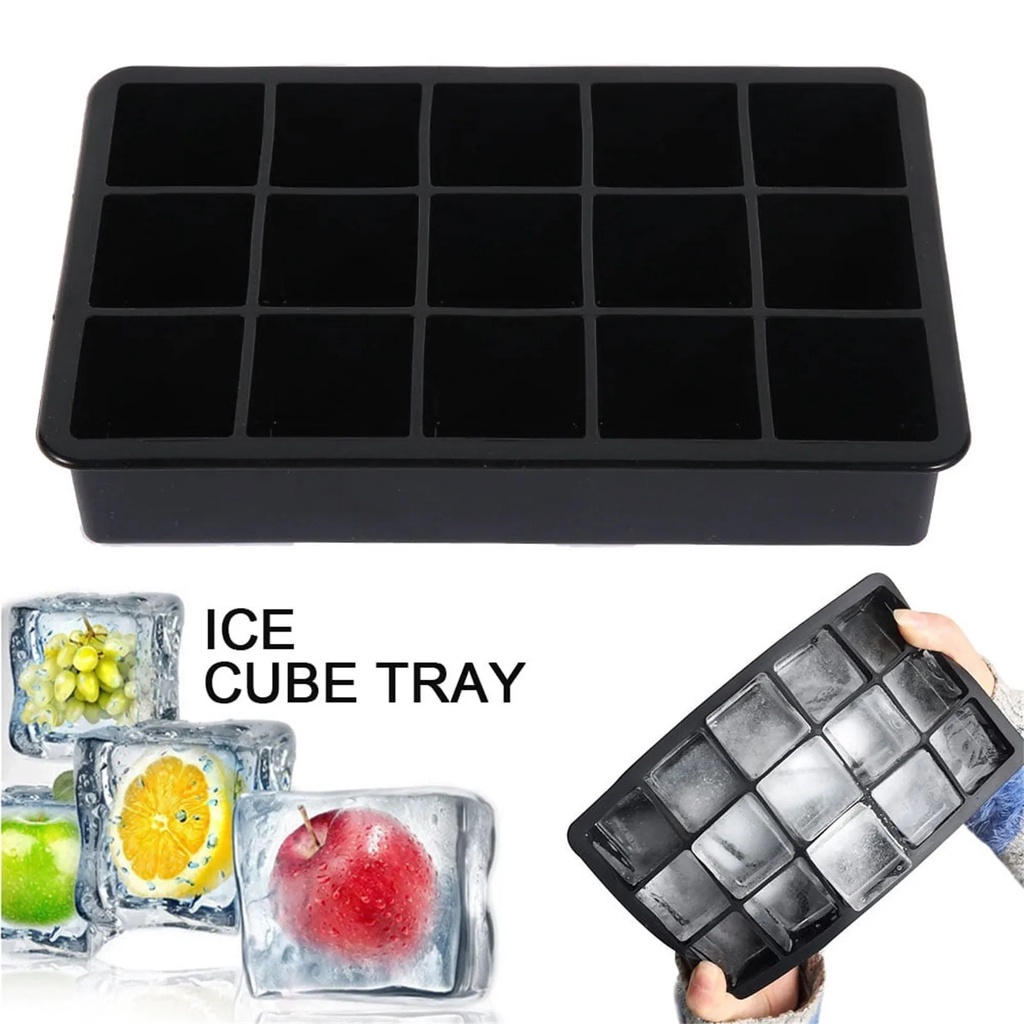 4/6/8 Grid Big Ice Tray Mold Box Large Food Grade Silicone Ice Cube ...