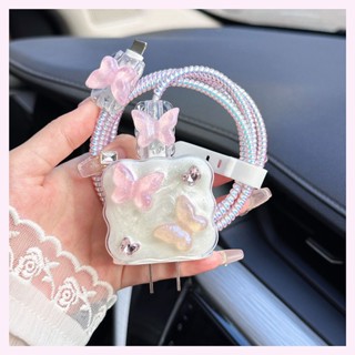Cute Butterfly Charger Protector Cover Anti-breaking Cable Protector ...