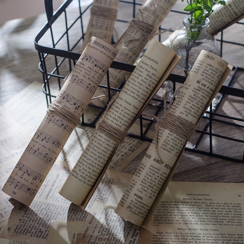 INS Retro English Do Old Book Page Decoration Handbook Material ...