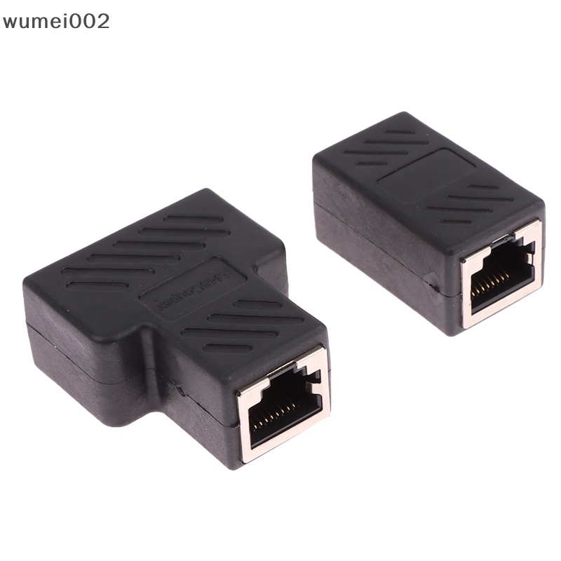 wumei002 RJ45 Connector 1 To 2 Way LAN Ethernet Cable Network Splitter ...