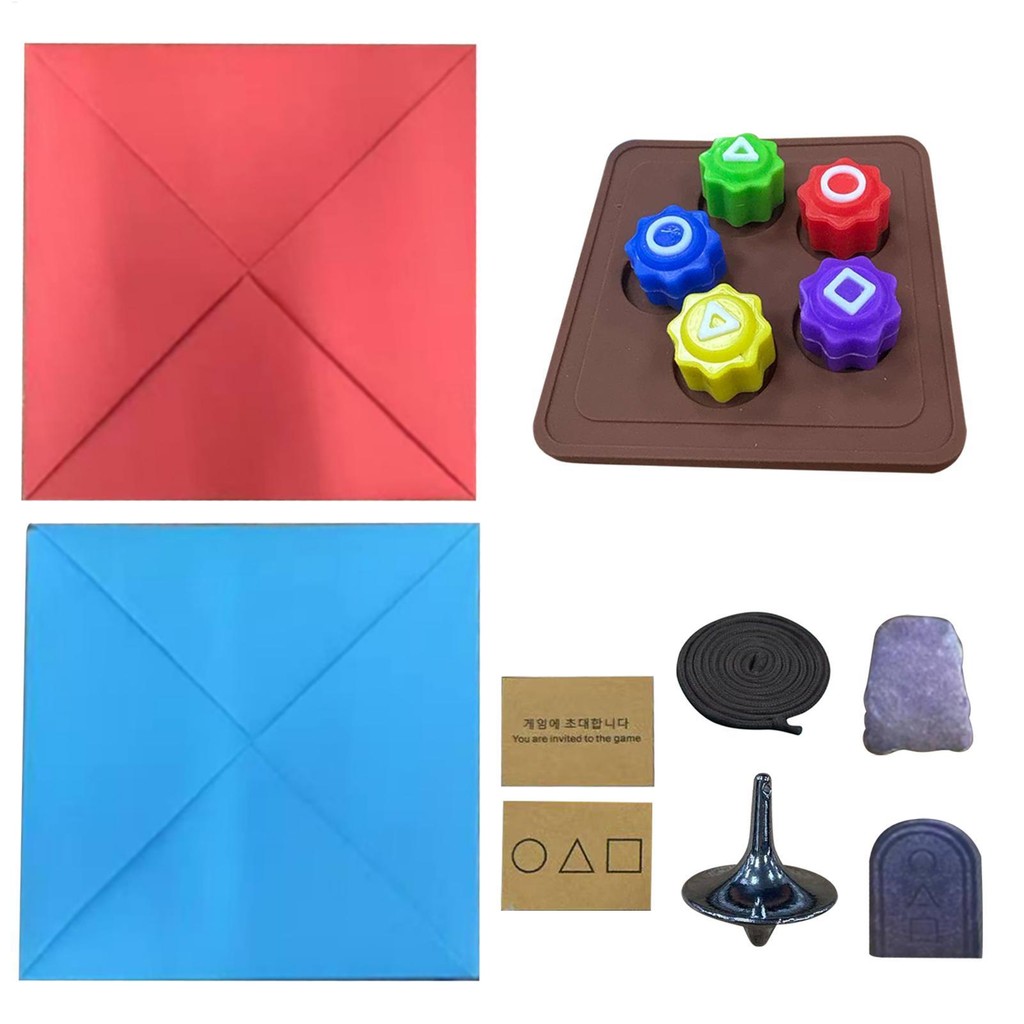 Squid Game 2 3D Printed Korean Folk Game Set Jebi Chagi Gong-gi ...