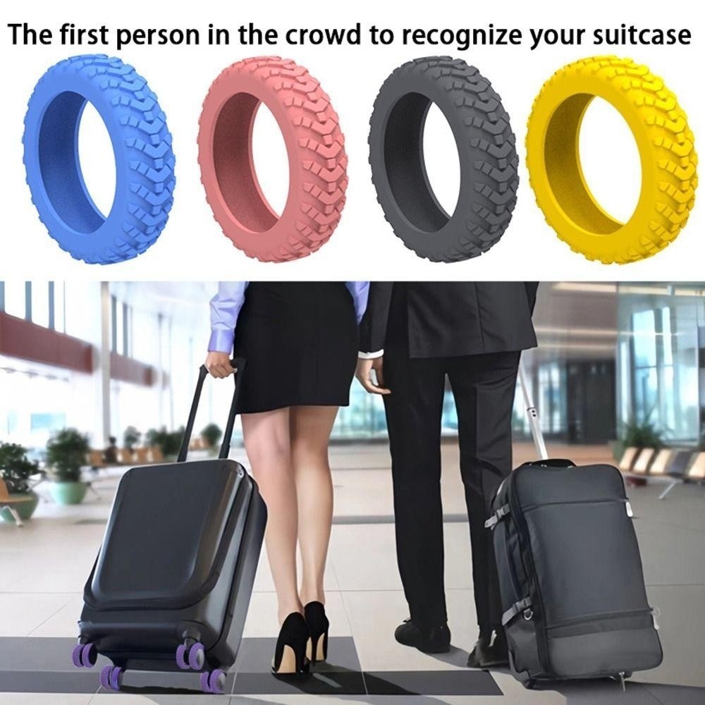 YOUJ 8Pcs Luggage Wheel Cover Suitcase Wheels Protection Travel Luggage ...