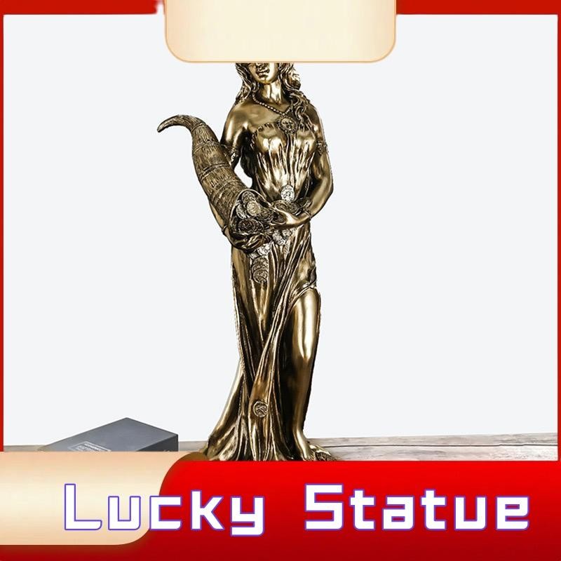 Fortuna Statue Goddess of FortuneVintage Blue Luck Sculpture ...
