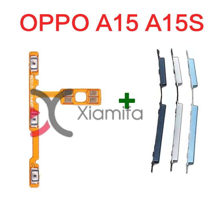 Volume Power Switch Button Cable For OPPO A15 A15S Button Side Volume Up Down Button | Shopee ...