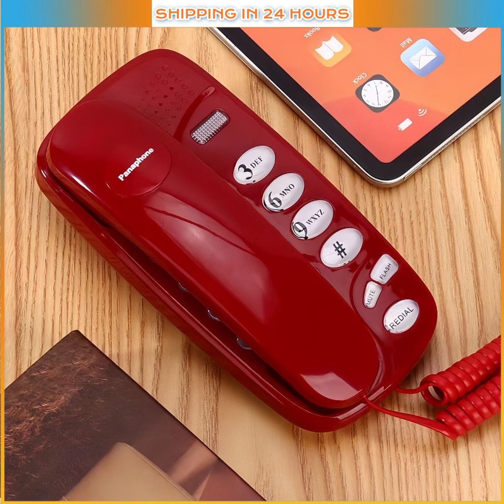 [Fast Deliver] Wall Mount Landline Telephone Desktop Wall Corded Phone ...