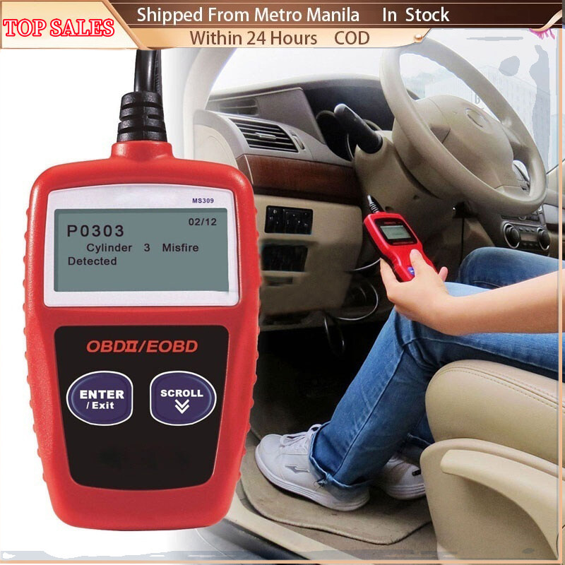 [TOP SALES] MS309 CAN BUS OBD2 car Code Reader EOBD OBD II Diagnostic Tool MS 309 car Code ...