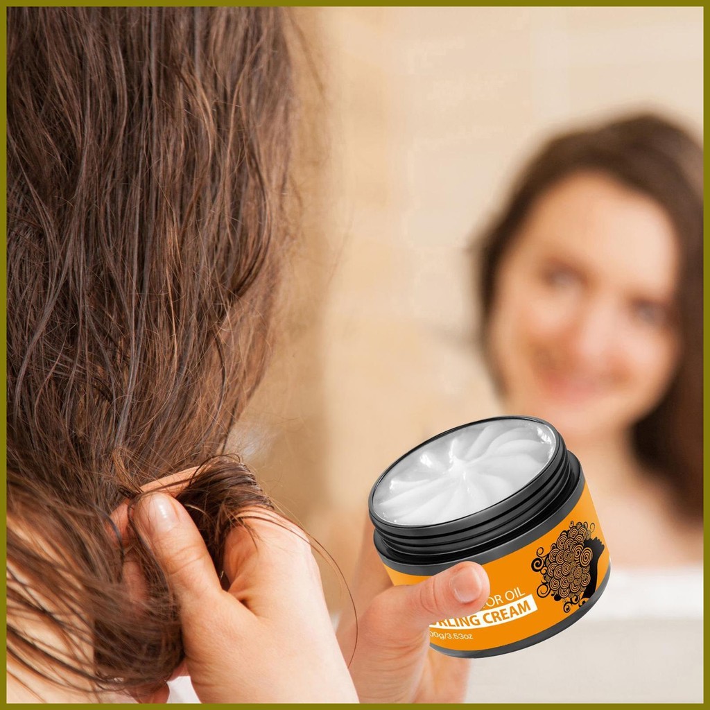 Curl Cream for Curly Hair Hydrating Black Castor Oil Curling Cream ...