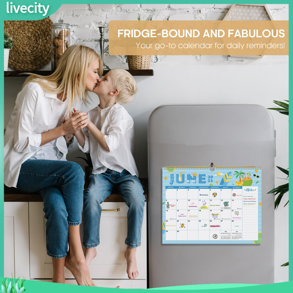 livecity| Double-line Binding Calendar Stay Organized with A Wall ...