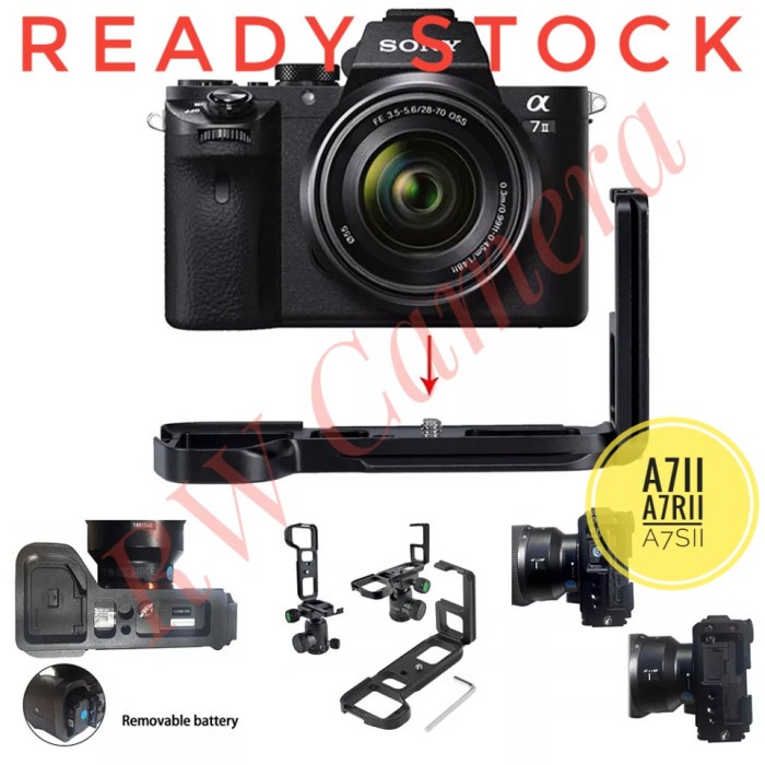 L Plate Sony A7ii Tripod Plate A7Rii A7M2 A72 Quick Release Plate Hand ...