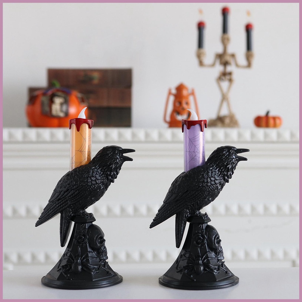 Crow Light Lifelike Candlestick Birds Light Decoration Desk Lamp LED ...