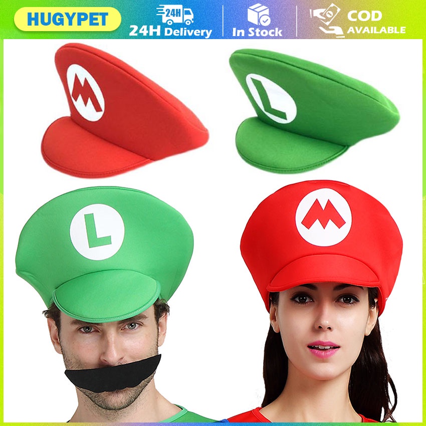 Cartoon Mario Baseball Cap Cosplay Flat Caps Adjustable Snapback Hat ...