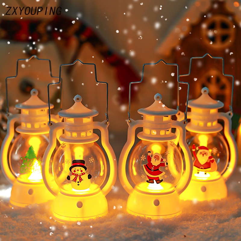 Christmas Lights LED Candle Tea Light Santa Claus Elk Lamp Christmas ...