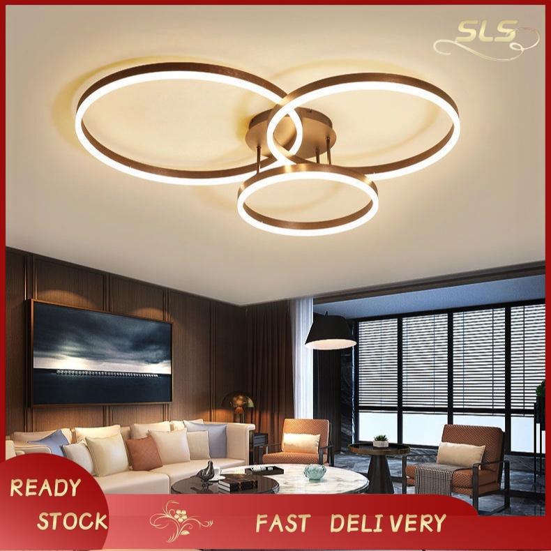 【STAR】Ring Light LED Chandelier Ceiling Light Tricolor Circle Ceiling ...