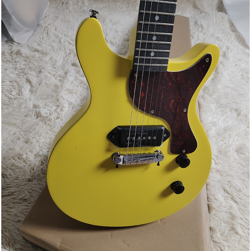 Classic Gibson Junior Yellow Electric Guitar P90 Pickups Chrome Bridge ...