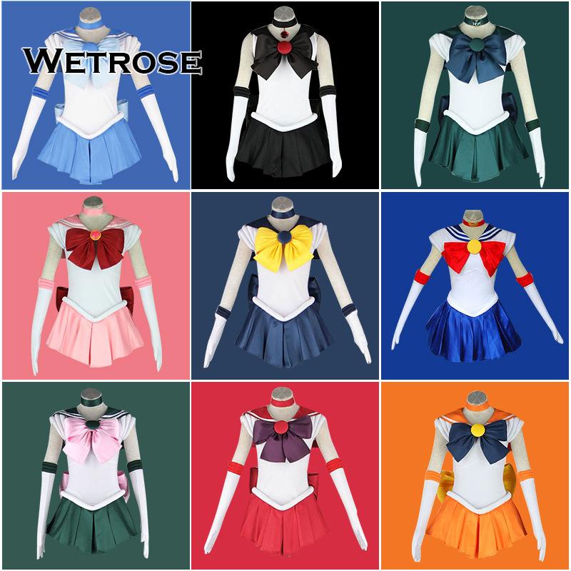 [Wetrose]Anime Costume Sailor Moon Coswear Tsukino Usagi Sailor Mercury ...