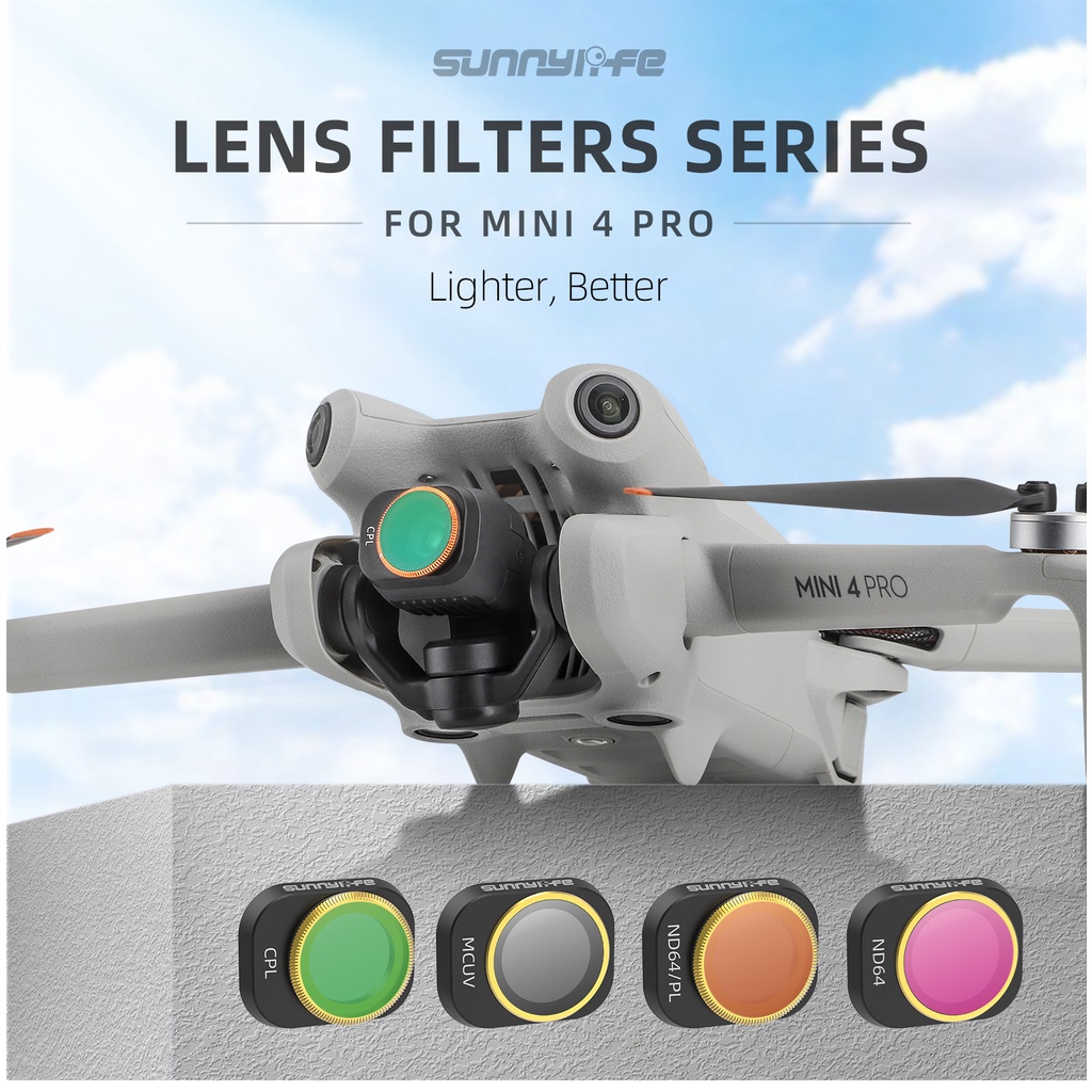 Drone Camera Filter For DJI Mini 4 Pro Adjustable CPL Aluminum Alloy ...