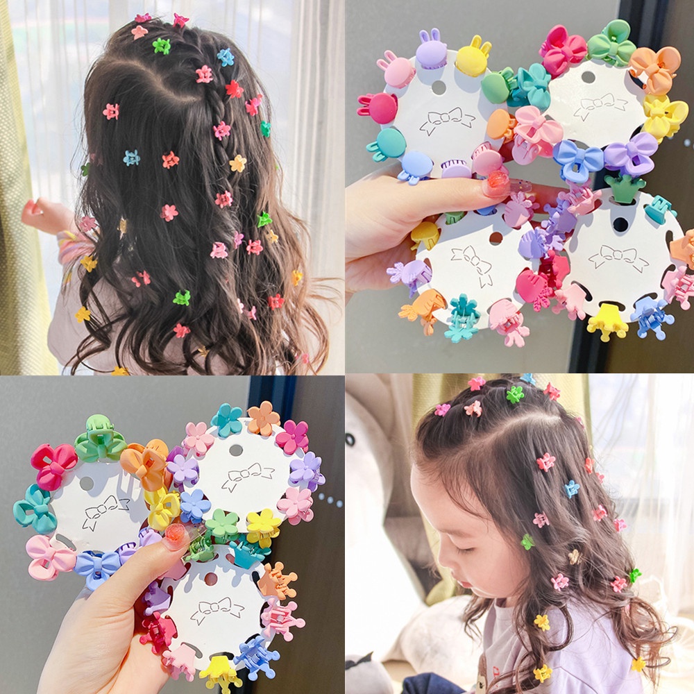 10Pcs/Set Cute Mini Hair Claw Baby Hair Clip Set Girl's Small Hairpin ...