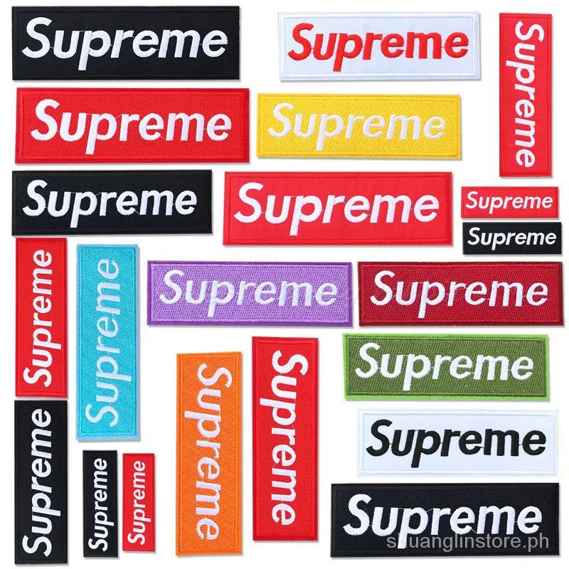 【COD】Embroidery badge Supreme cloth patch fashion clothes sweater N ...
