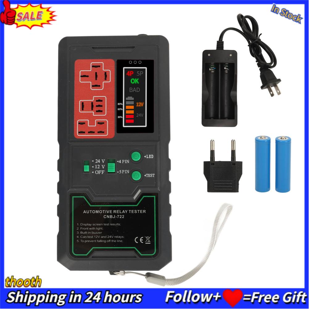 Thooth Automotive Relay Tester Long Lasting 12V Reliable 5pin EU ...