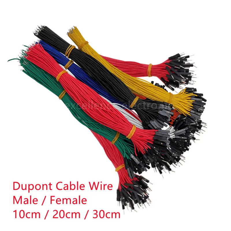 10PCS 2.54MM Pitch Wire Dupont Line Single Head Male Female 1P Dupont ...