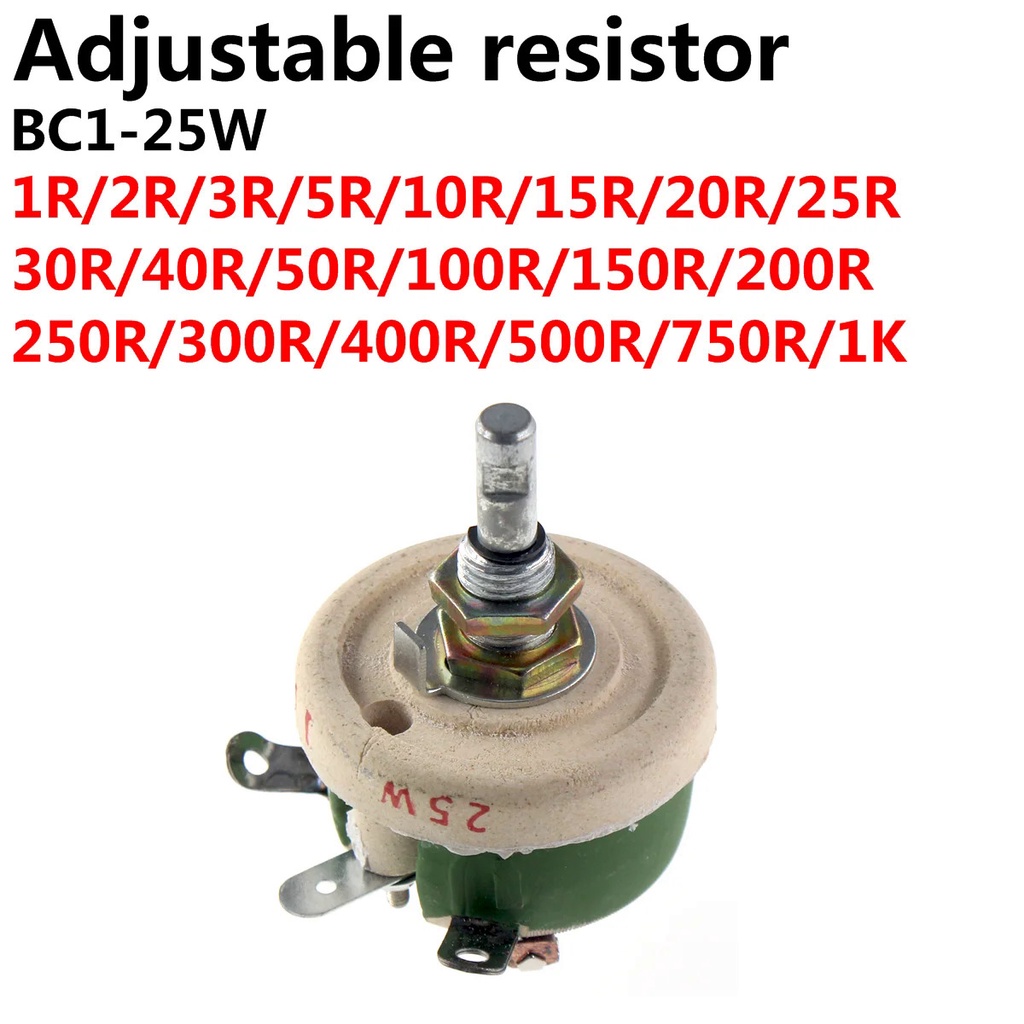 25W BC1 high Power rheostat rotary variable wire wound Disc shape ...
