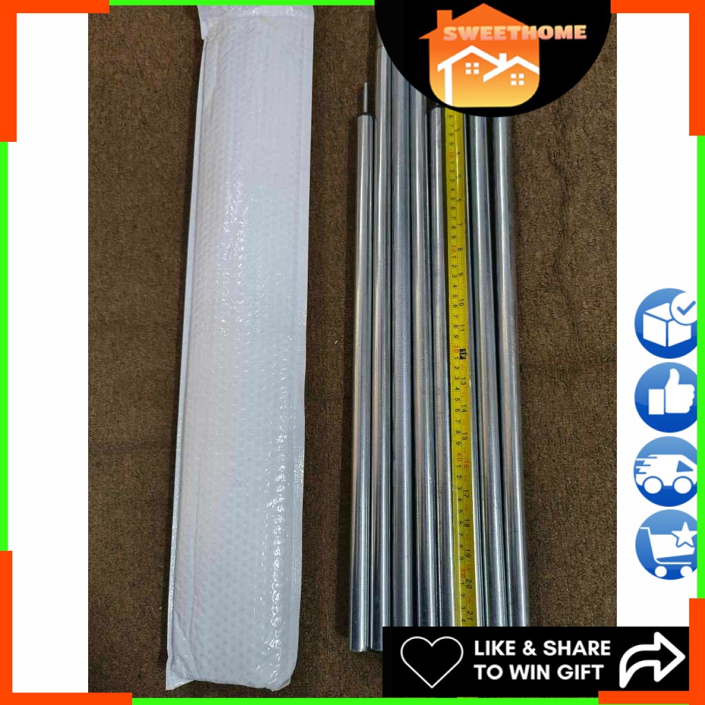 EcoSport 1 Pair 2.4M Long FS240M Flysheet Poles Pole Tarp Foldable ...