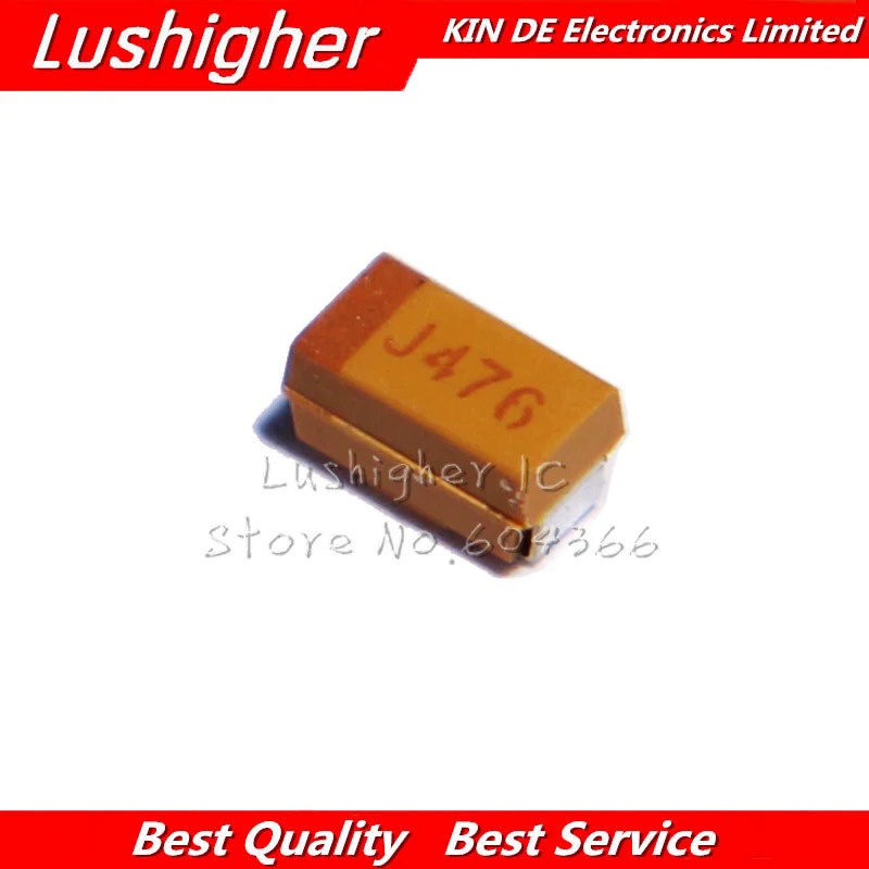 20pcs Case A 47uF 6.3V SMD 476C J476 3216 Tantalum Capacitor | Shopee ...