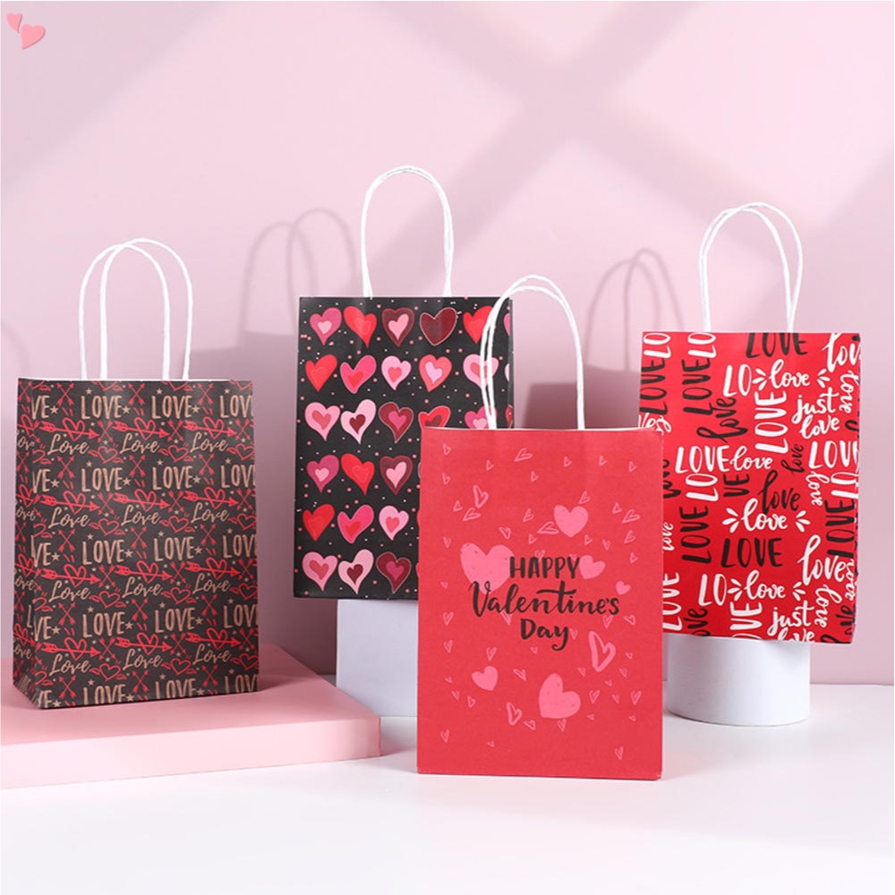 Mini Paper Valentines Day Gift Bags Mini Gift Bags with Handles Bag for ...