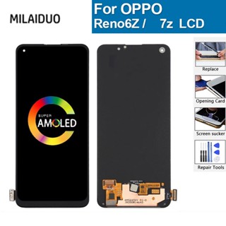 Fingerprint Amoled LCD for OPPO Reno 6Z 5G CPH2237 / Reno 5Z / Reno 5F ...